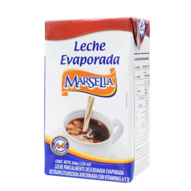 UHT Leche Evaporada 250 ml – Leche Marsella